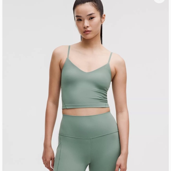 lululemon athletica | Tops | Lululemon Align Cropped Cami Tank Nwt Palm ...